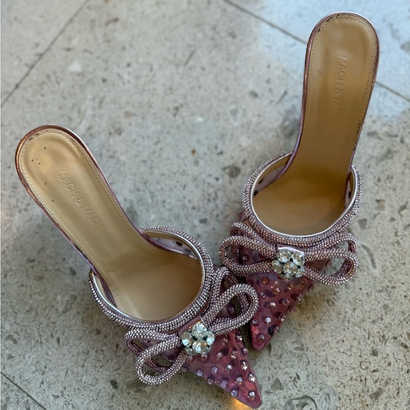 MACH & MACH | Shoes | Mach Mach Pink Bow Heels | Poshmark